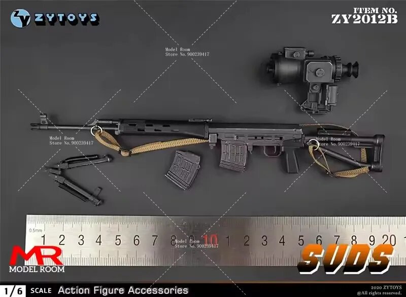 ZYTOYS ZY2007 ZY2008 ZY2012 ZY2021 1/6 AK47 AKS47 PPSh41 Модель винтовочного пистолета Пластиковый реквизит для сцены для тела солдата 12 дюймов