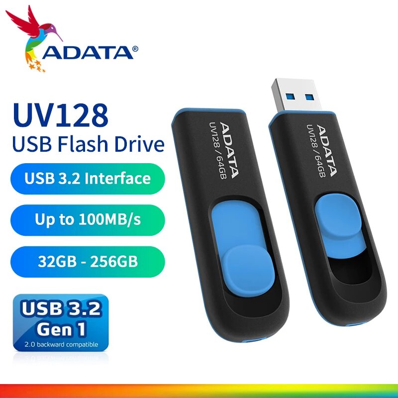 ADATA UV128 флешка 128 ГБ USB 3.2