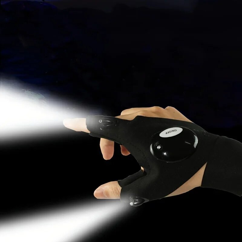 Водонепроницаемые перчатки-фонарики для рыбалки, right hand