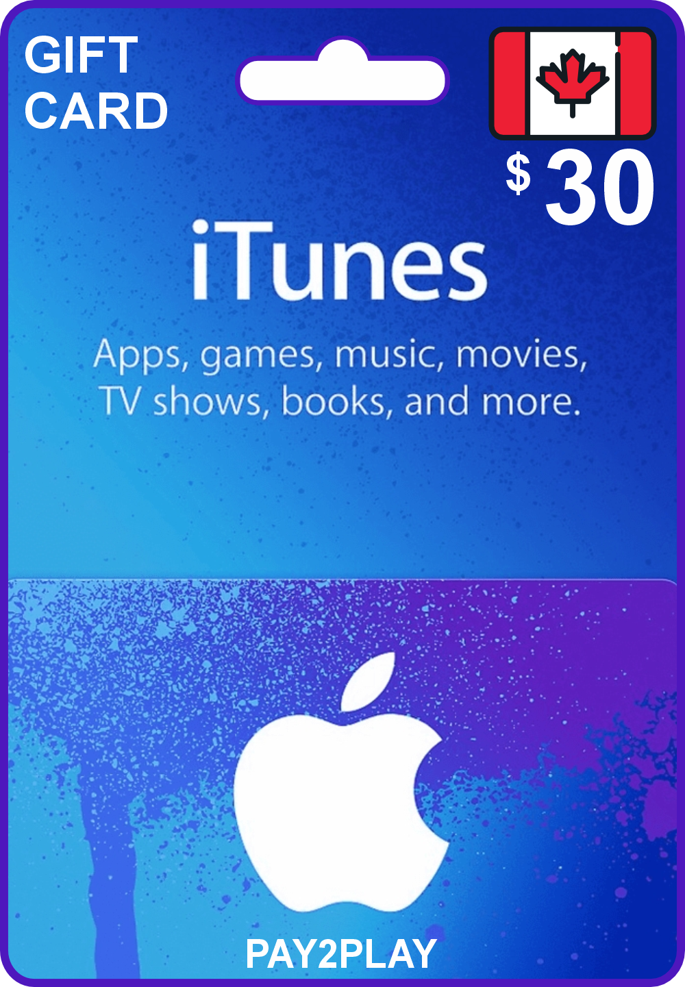 Подарочная карта Apple / Пополнение App Store&iTunes (Apple ID) / на 30 Канадских долларов / Канада