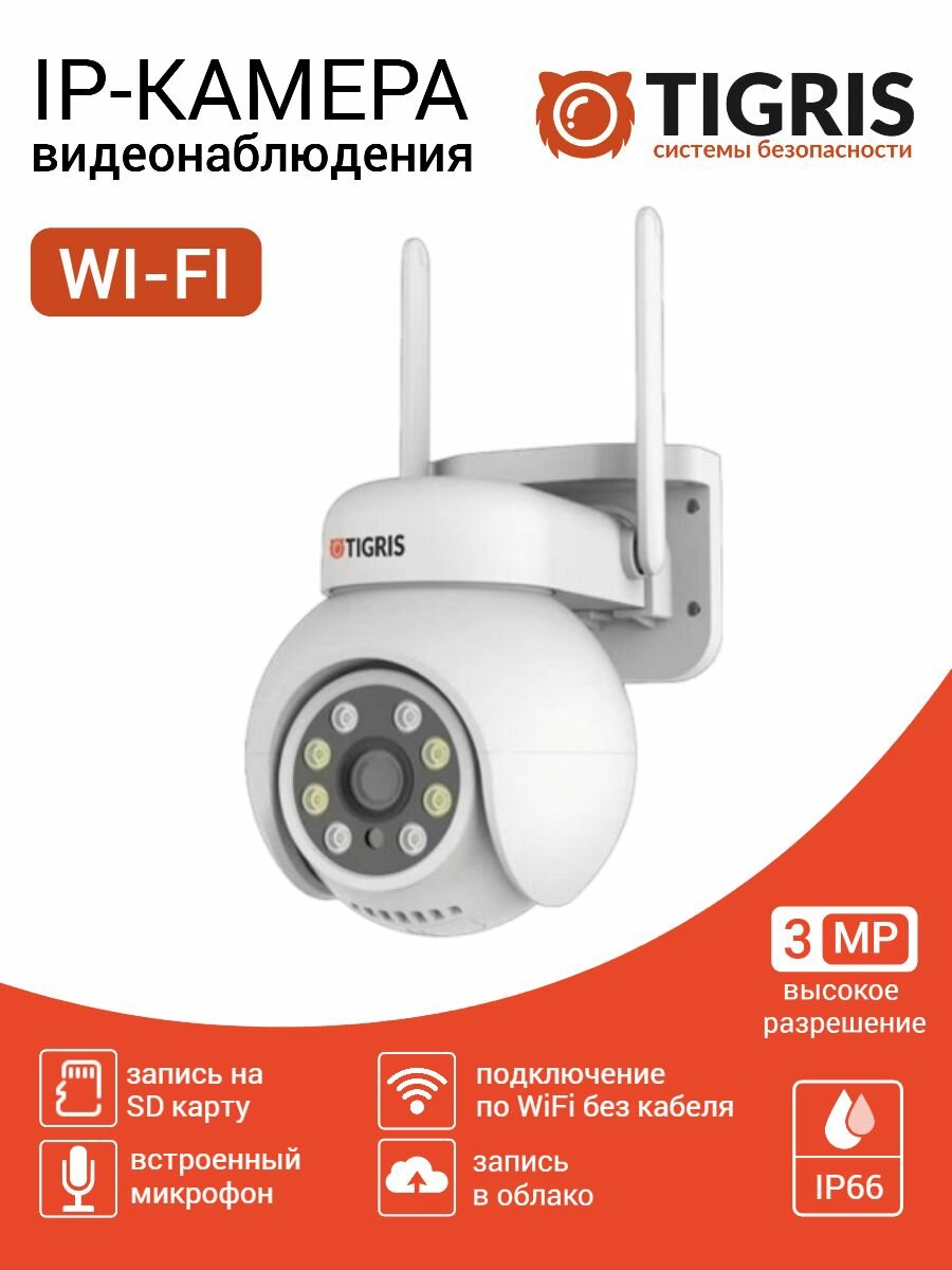 WIFI Камера видеонаблюдения уличная поворотная PTZ с микрофоном TGB-IP02PTZ