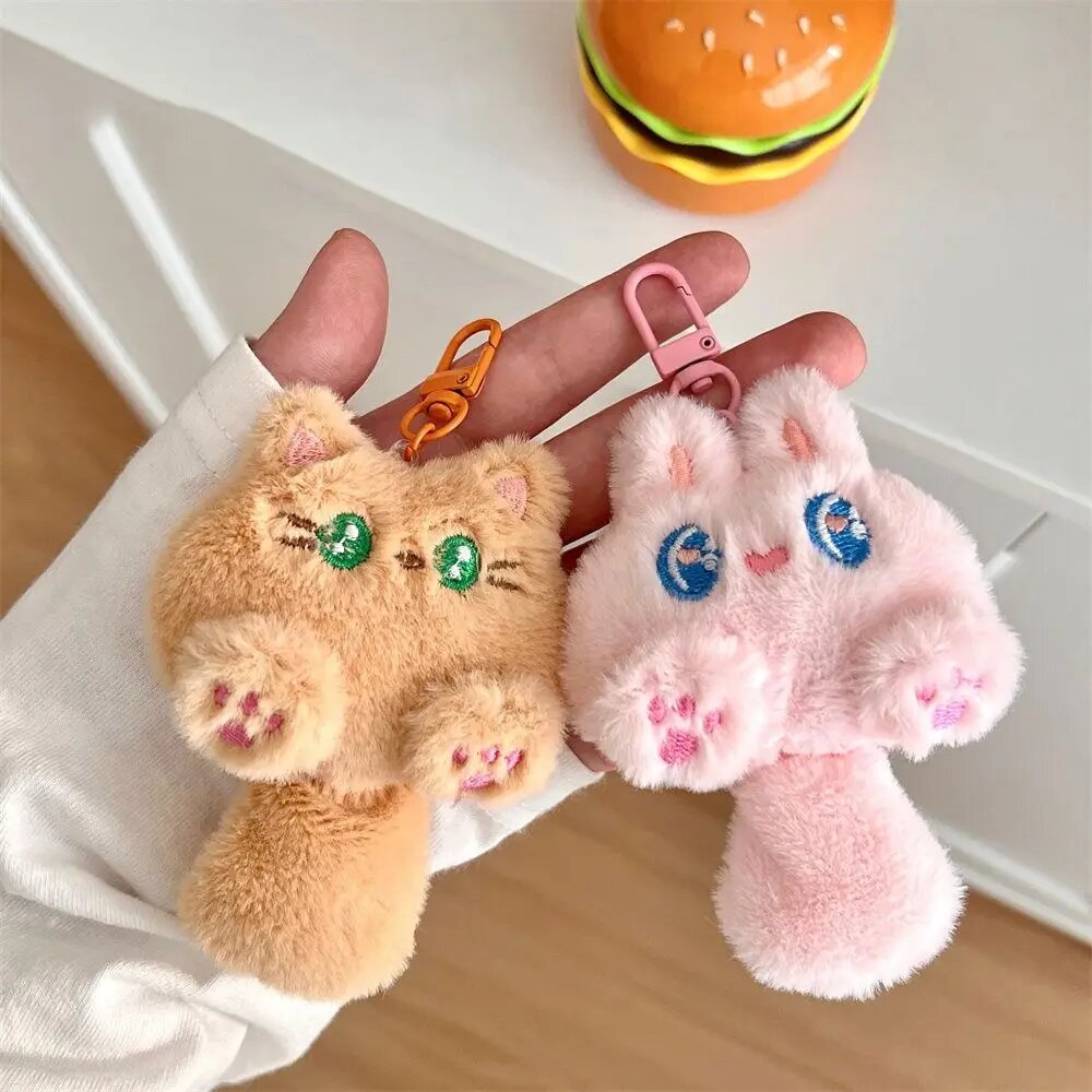 Плюшевый брелок кошка, цвет A