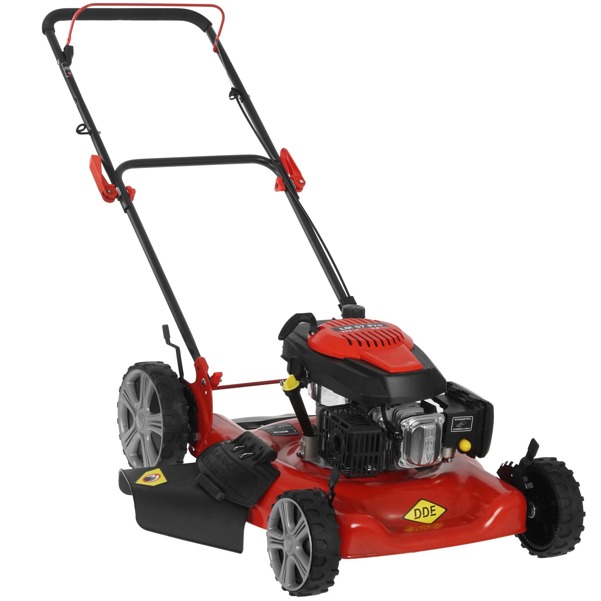 Газонокосилка бензиновая DDE LM 57 Pro (791-950) красный, 6 л. с, 4400 Вт