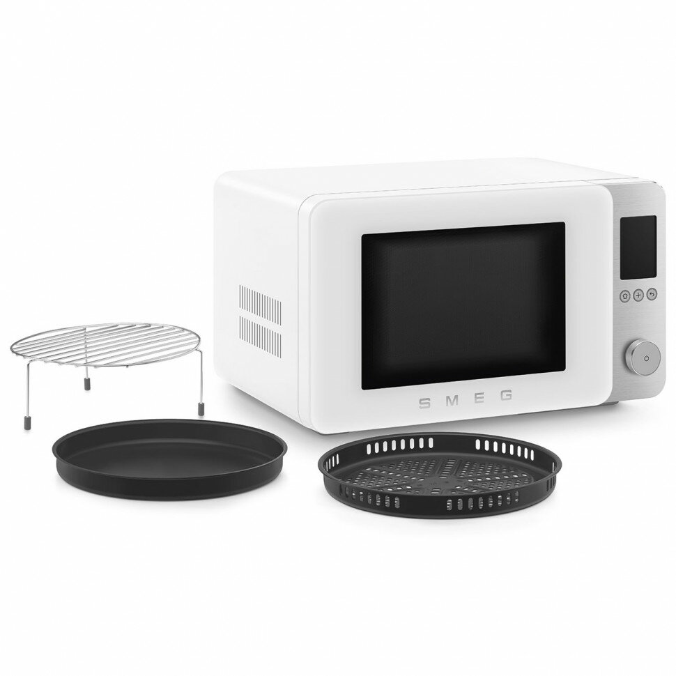 Микроволновая печь Smeg MOC02WHMEU, белый матовый, автоматическое размораживание