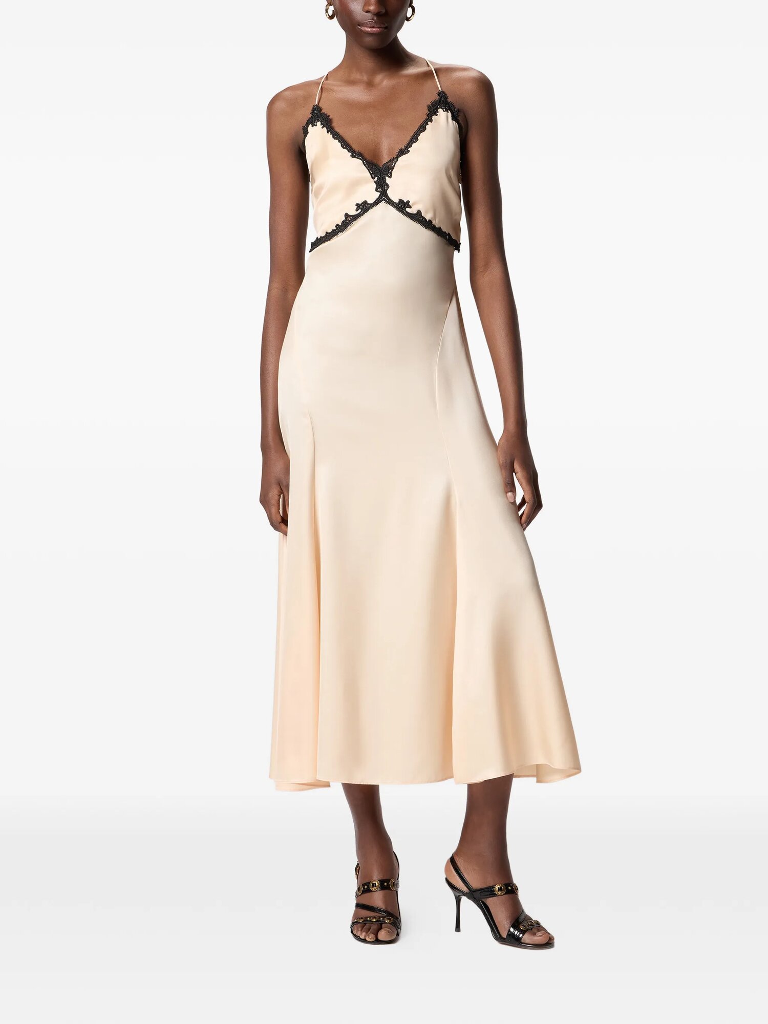 Платье Pinko Lace-inserts midi dress, размер 40, разноцветный — фото 1