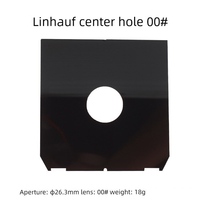 Linhof 4x5 Панель для объектива из акрила с центральным отверстием 00# для профессиональной фотоаппаратуры