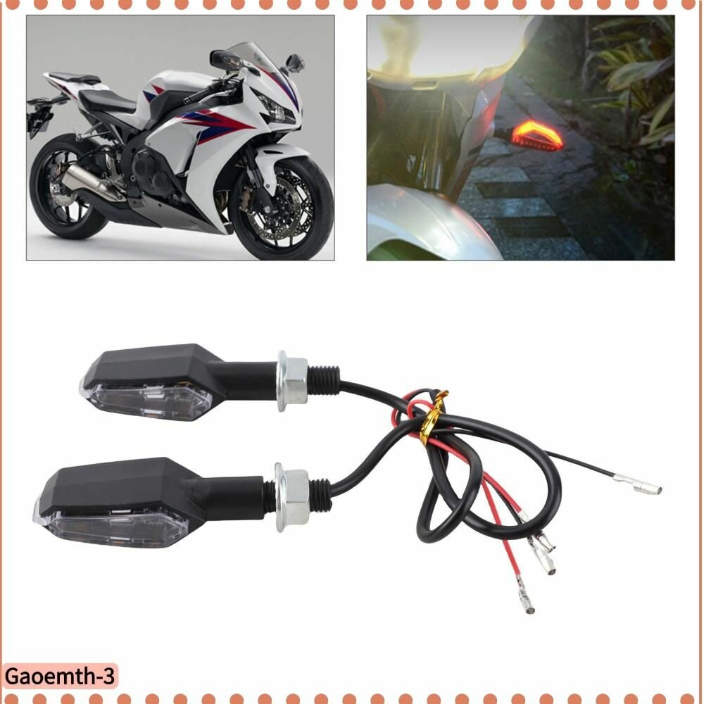 Указатель поворота для мотоцикла, черный, 2 шт, непромокаемый, для Suzuki и Ducati, отверстие 10 мм, простая замена
