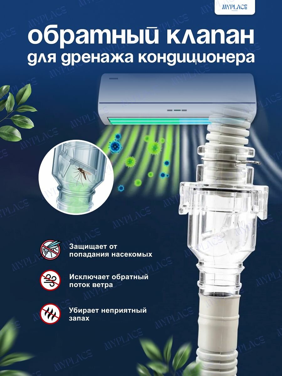 Обратный клапан сифон для кондиционера. Сифон для дренажа