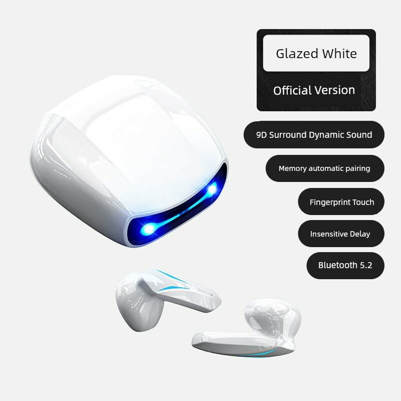 Официальные стандартные компактные беспроводные наушники Bluetooth для игр, музыки, комфорта и надежной посадки -