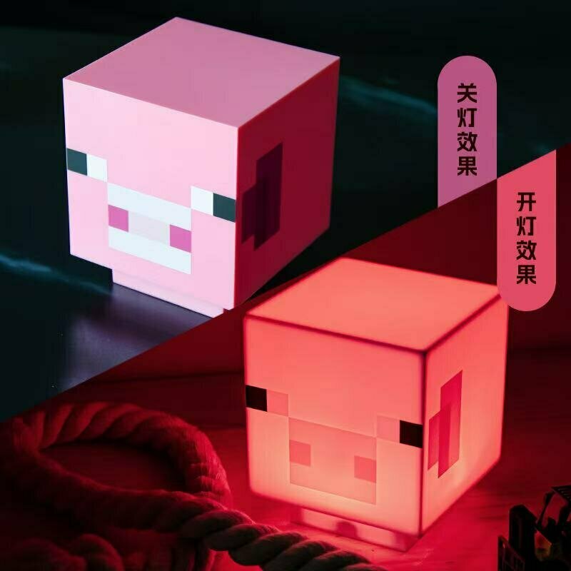 Светильник-ночник «Minecraft» 3D | Пиксельная лампа с пультом | Подарок геймеру