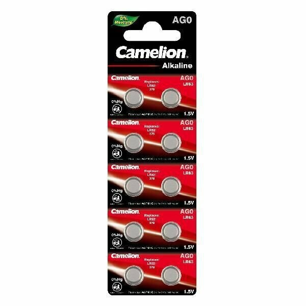 Батарея Camelion AG0-BP10 (0%Hg)