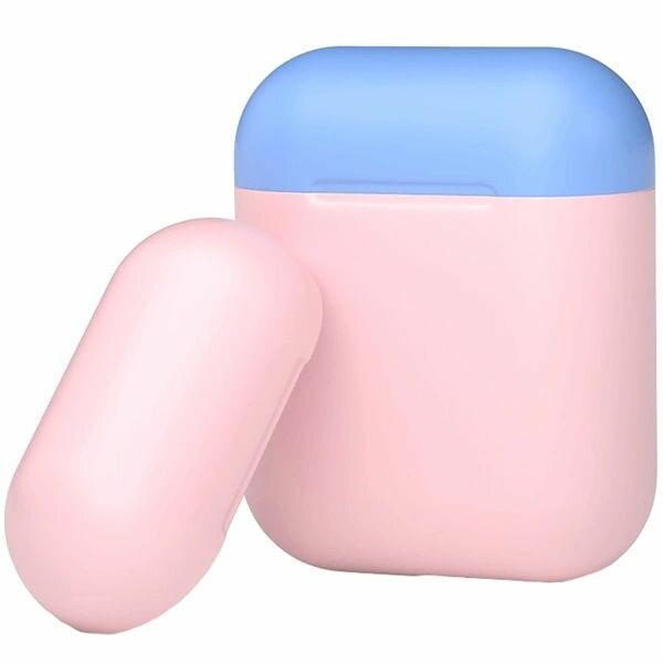 Чехол для AirPods Deppa розовый/голубой