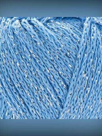 Пряжа YarnArt Elegance голубой (107), 88%хлопок/12%металлик, 130м, 50г, 4шт