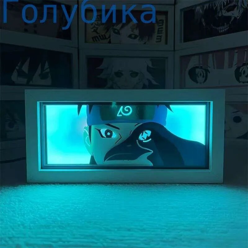 NARUTO Наруто ночник, С помощью пульта дистанционного управления можно менять 16 цветов.