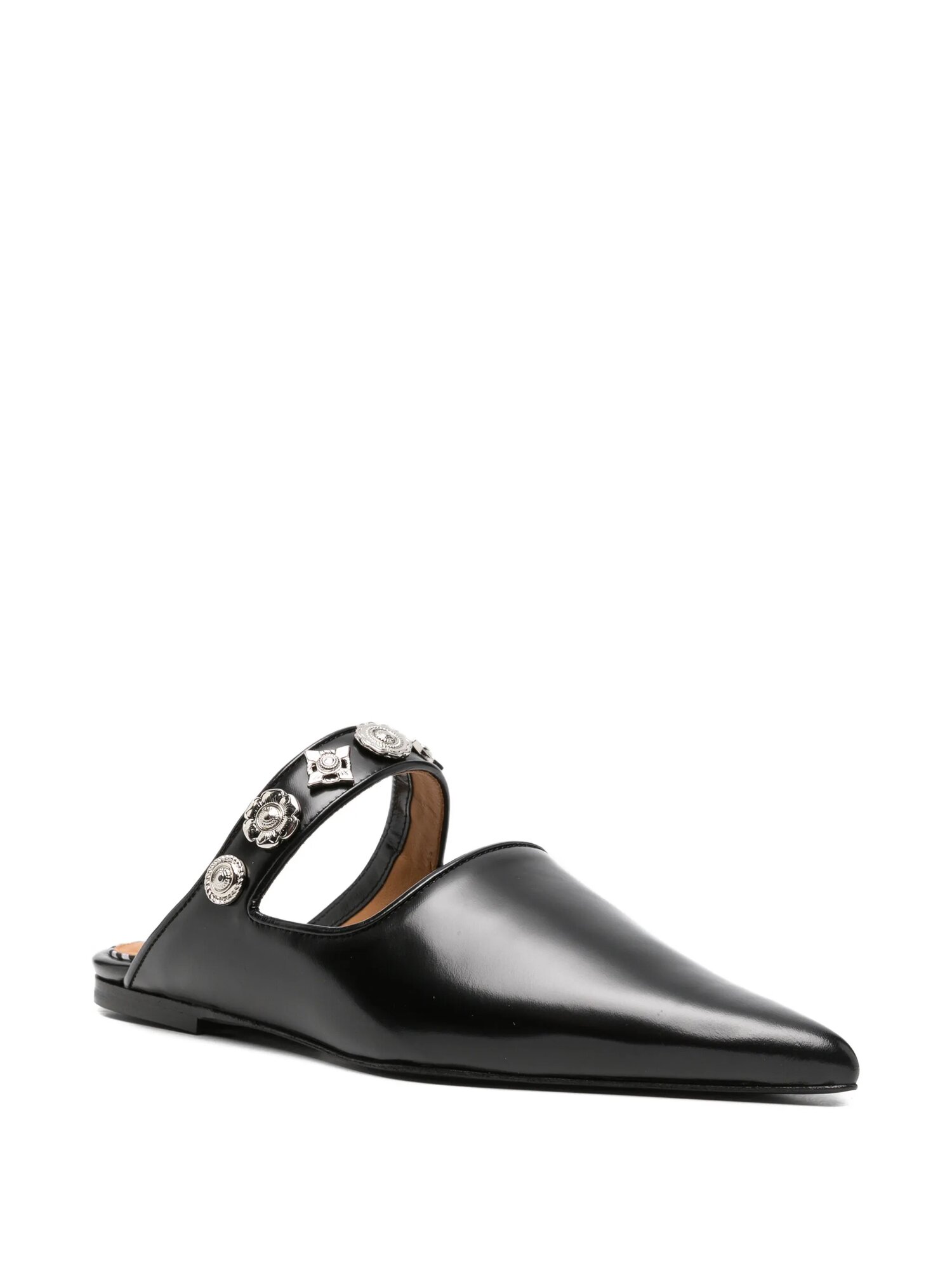 Мюли Toga Pulla Leather mules, размер 41, black/black — фото 1