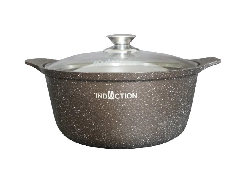 Кастрюля 3 л KUKMARA Marble Induction, кмки33а, алюминий, кофейный мрамор