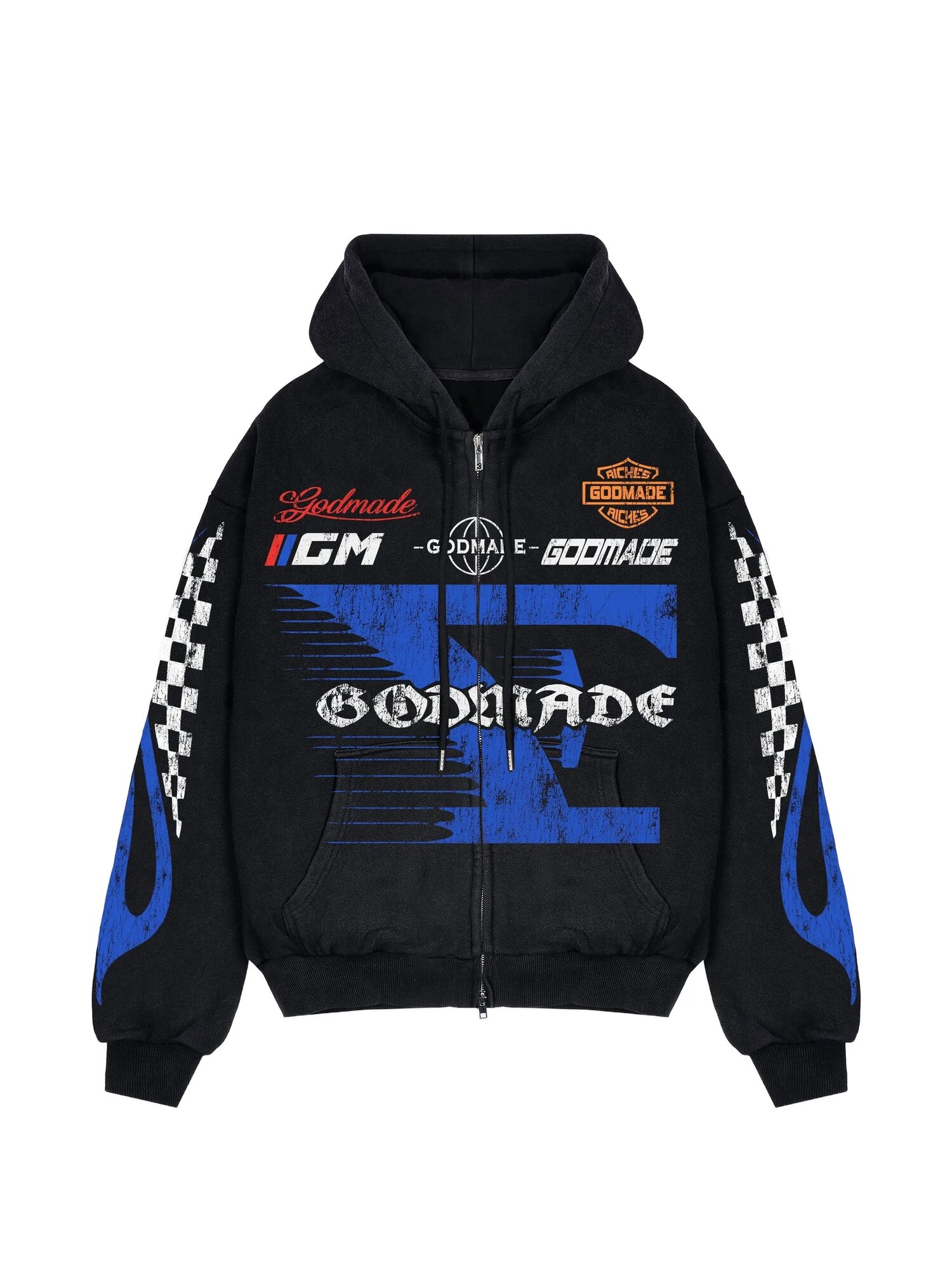 Худи Graphic-print zip-up hoodie