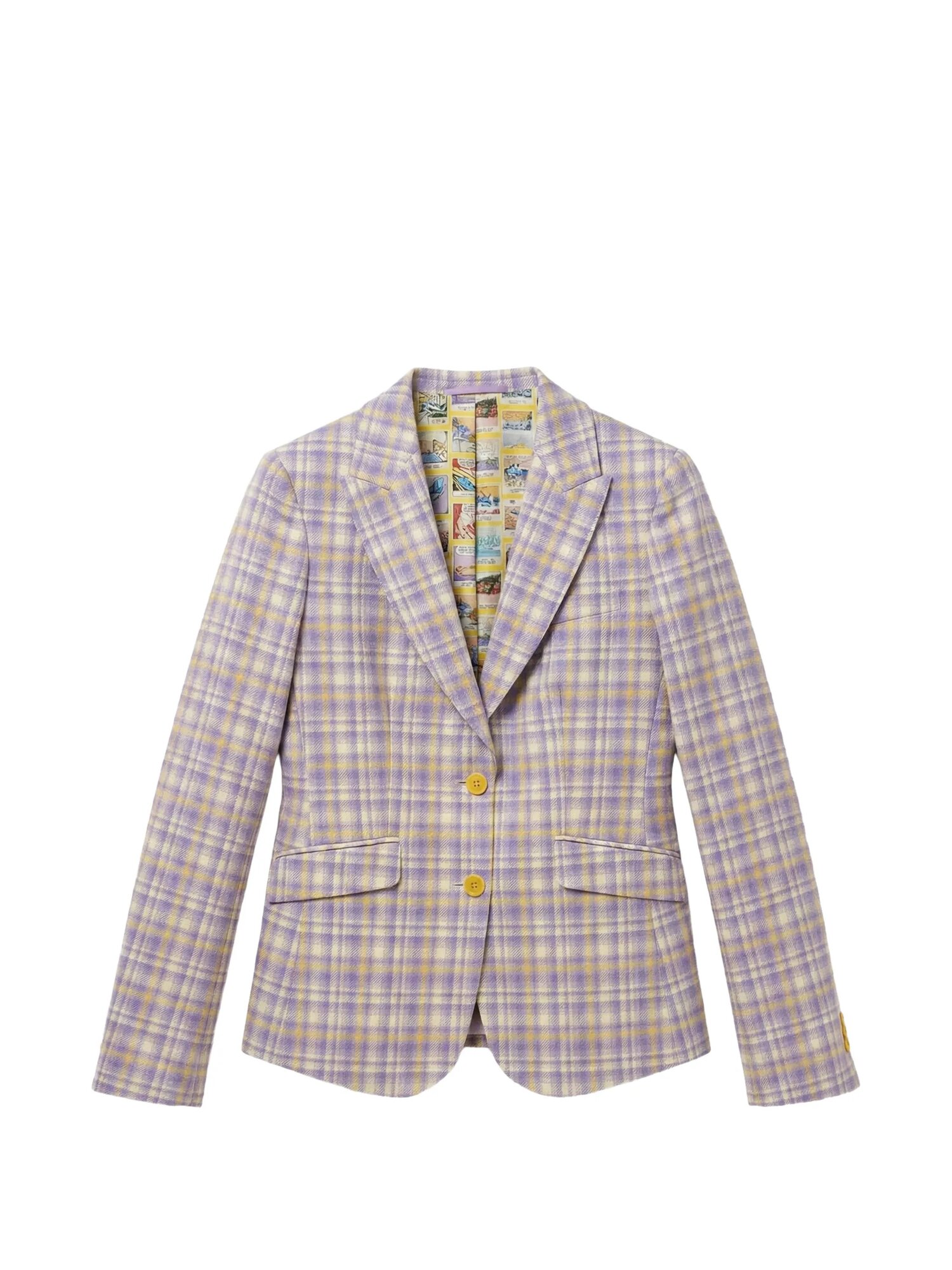 Пиджак Check-pattern notched-lapels blazer
