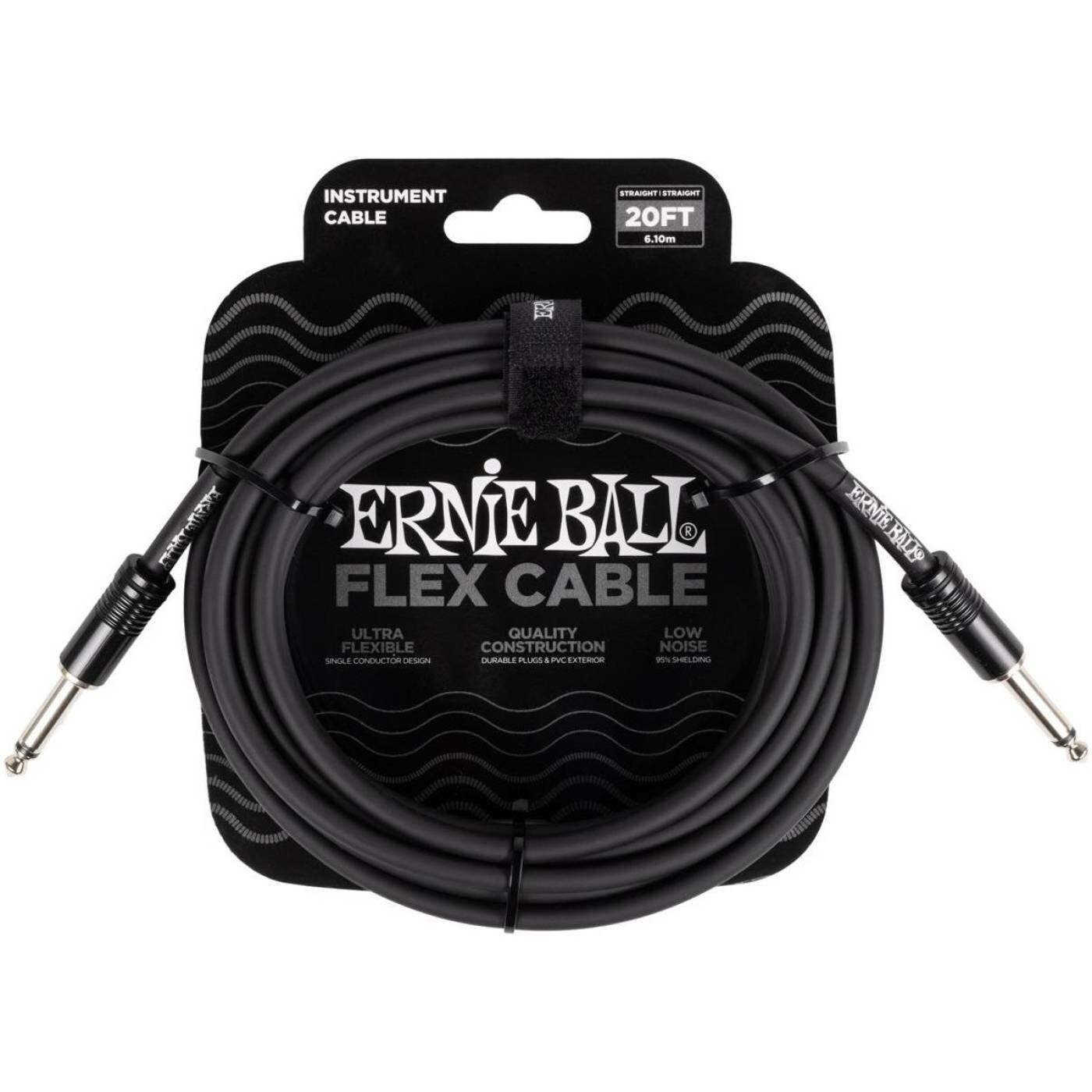Ernie Ball 6435 - Инструментальный кабель, прямой-прямой, 6 м.