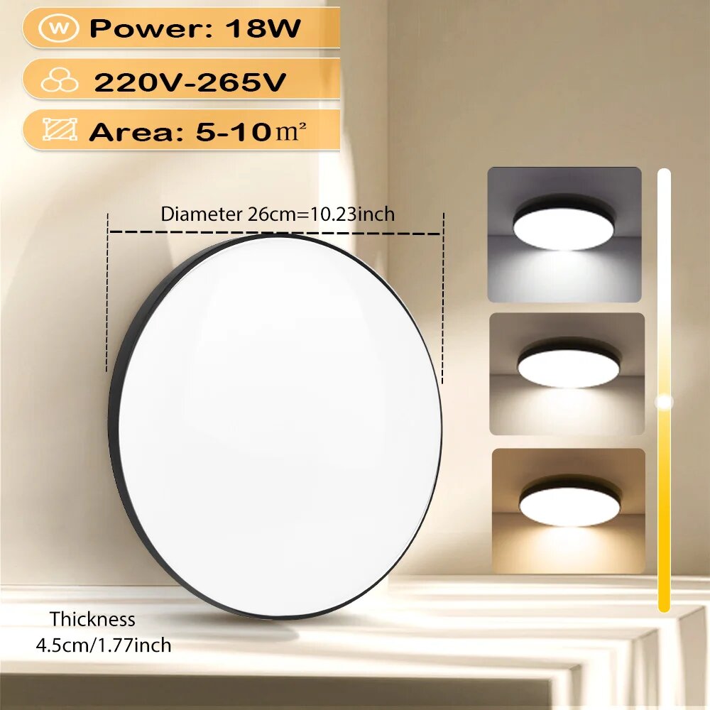 Сверхтонкая световая панель для потолка Super Waterpoor Led, свет для ванной комнаты, 30Вт, настенная светодиодная лампа для кухни, спальни, ультратонкий потолочный свет