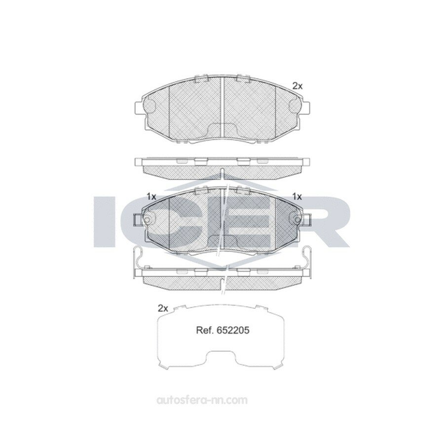 ICER 182336 182336 колодки дисковые передние!\ Chevrolet Epica 2.0-2.5i/2.0D 05>