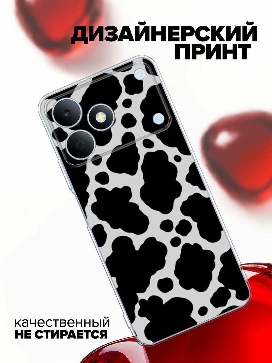 Чехол на Realme Note 80 / Реалми Нот 80 с принтом Черные пятна — фото 1