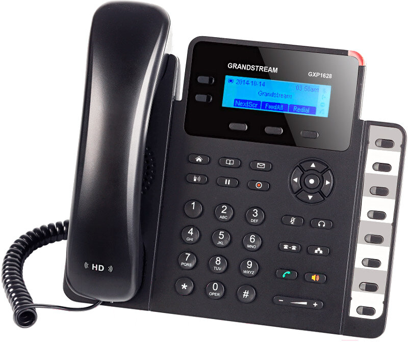 Телефон стационарный Grandstream IP GXP-1628 черный