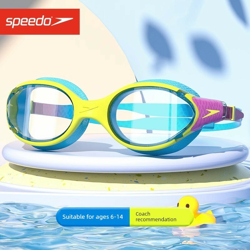 Детские очки для плавания Speedo с покрытием для соревнований, профессиональные тренировочные очки серии Shark Skin