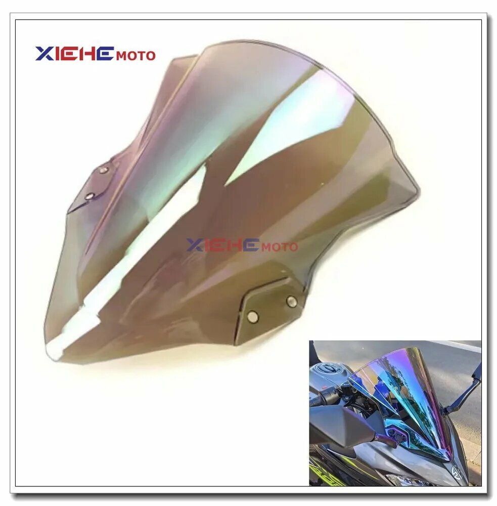 Ветровое стекло для мотоцикла Kawasaki Ninja 400 Ninja 250 EX400 2018-2023, обтекатель ветрового стекла, аксессуары с двойным пузырем