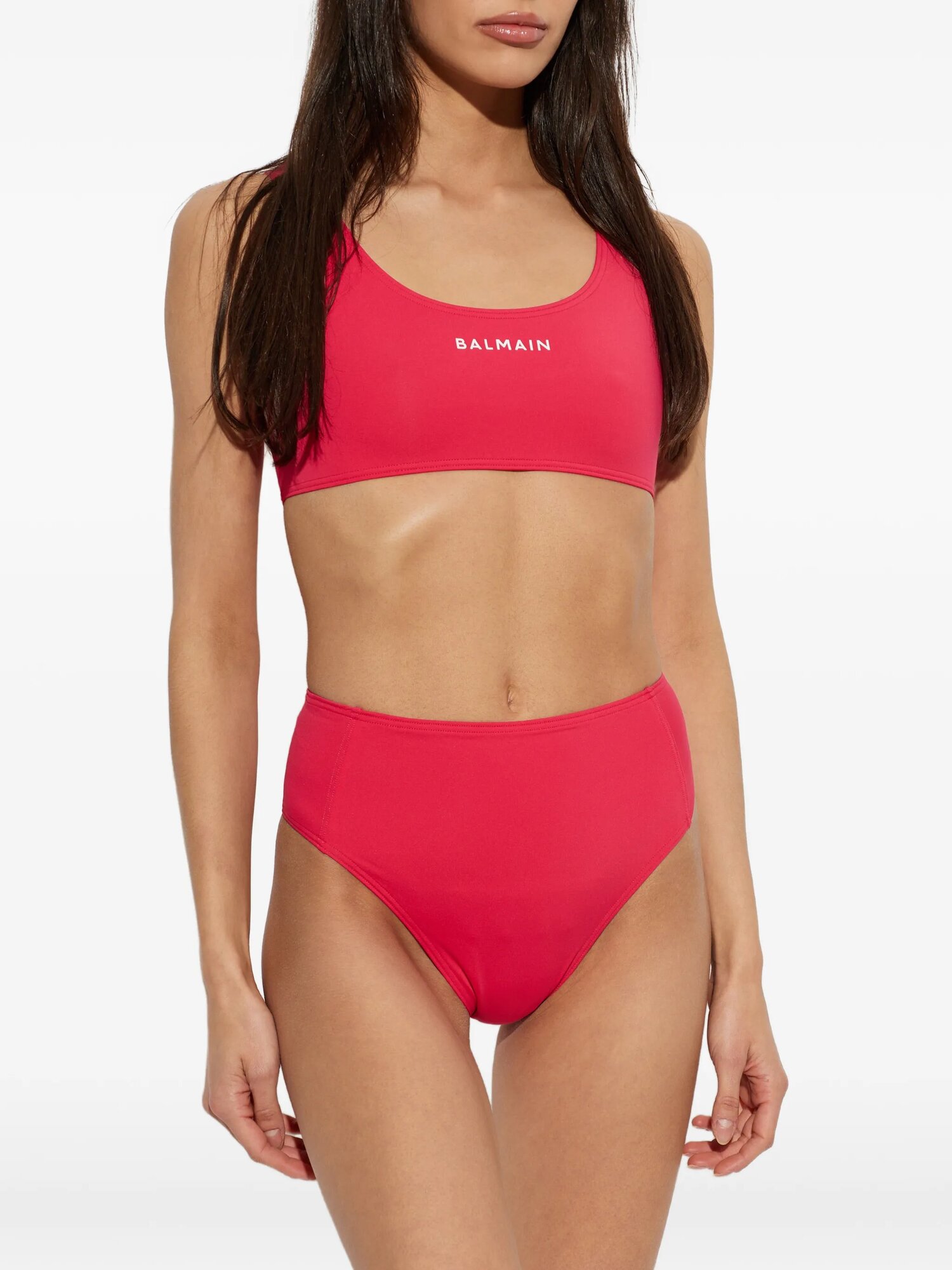 Купальник BALMAIN Logo-print bikini, размер 40, pink — фото 1
