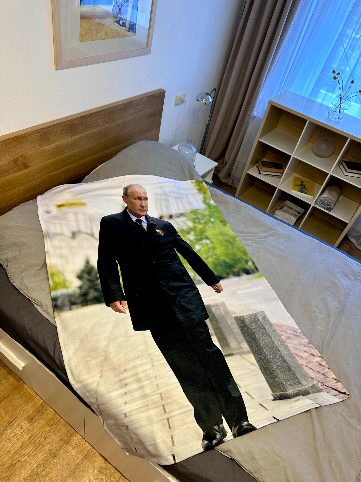 Путин Владимир Владимирович флисовый фотоплед 110х150 см