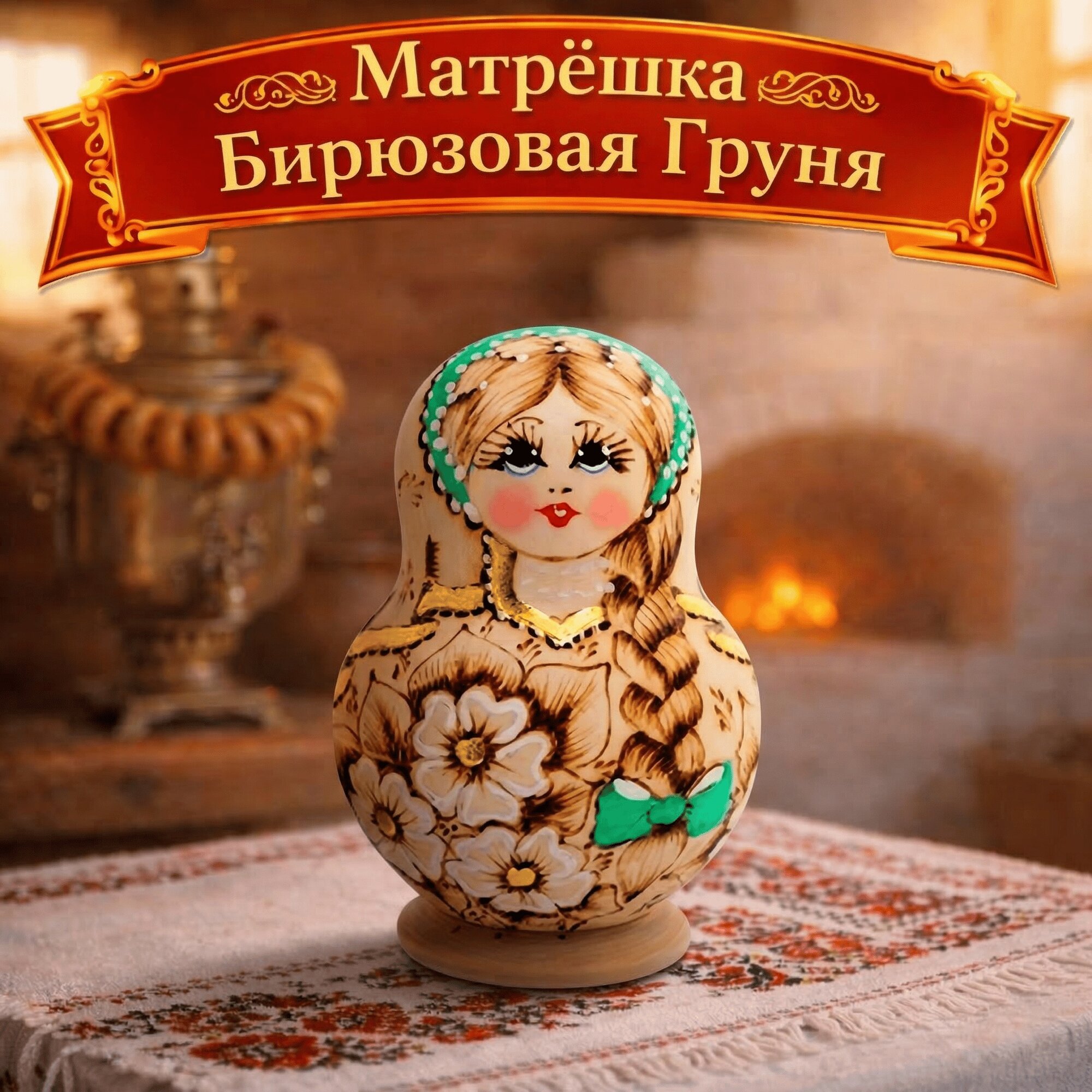 Матрешка Бирюзовая Груня