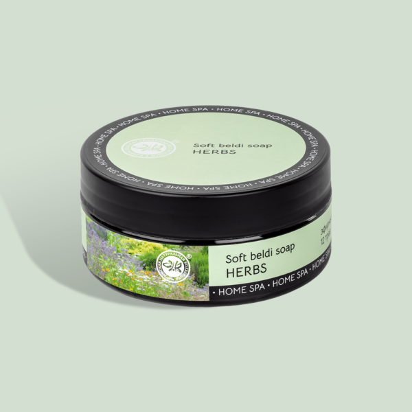 Мягкое мыло бельди Травы HOME SPA, 180 гр (Эфирные масла лаванды, розмарина и тд.)