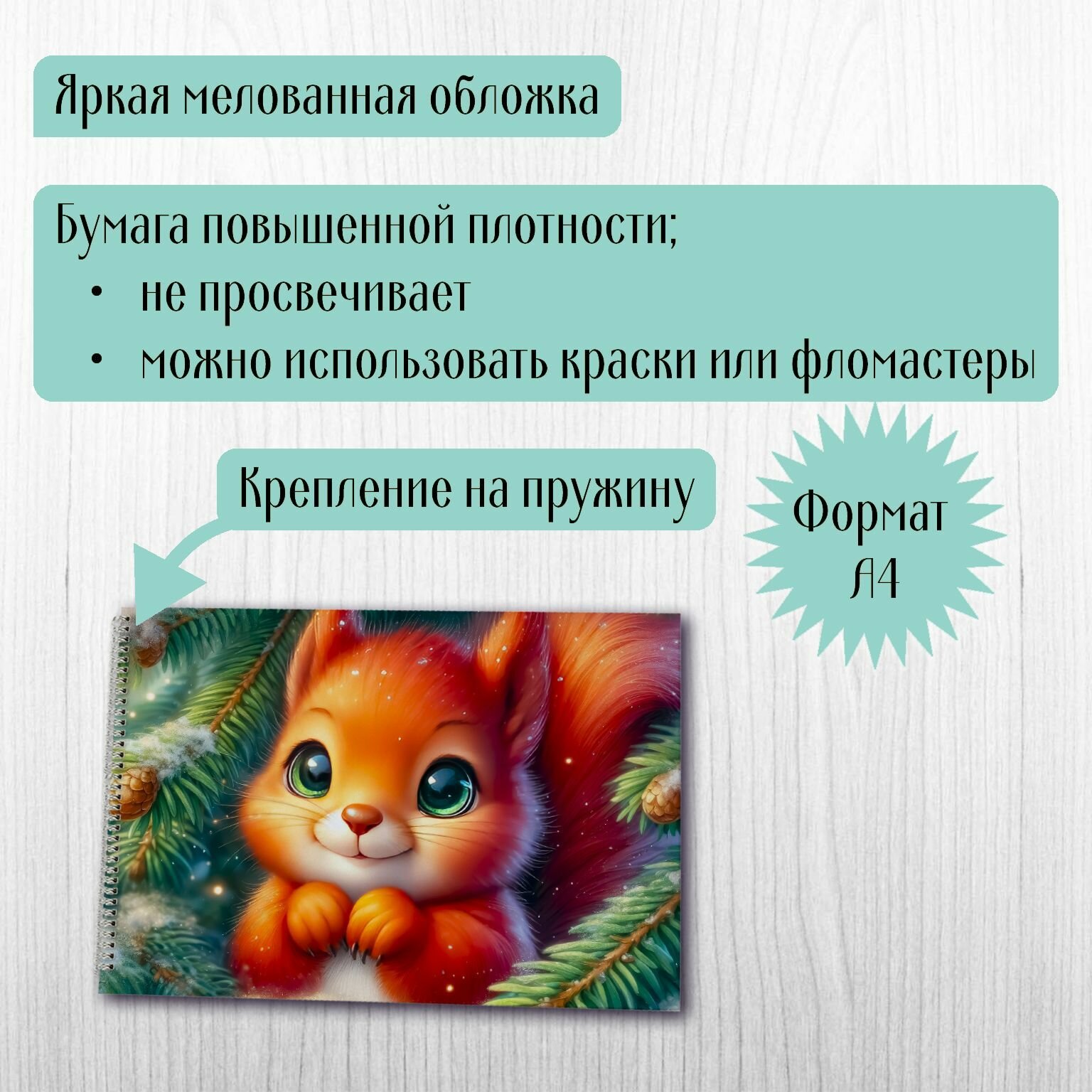 Альбомы для рисования Белочка — фото 1