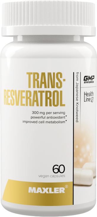 MAXLER Витаминно-минеральный комплекс "Транс-ресвератрол" в капсулах Trans-Resveratrol 50ml