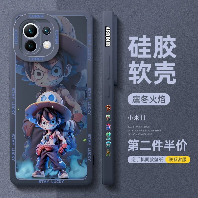 Официальный новый цвет Титановый синий жидкий силиконовый чехол для Xiaomi 11 Ultra, узор Зимний Огонь, премиум