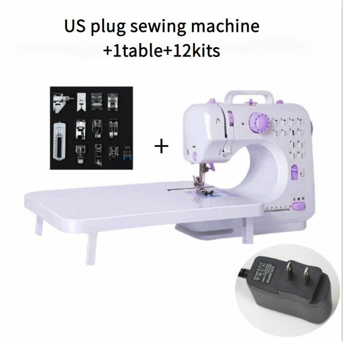 Швейная машина портативный швейный мини-электрический домашний оверлок для рукоделия, 11 стежков с прижимной педалью