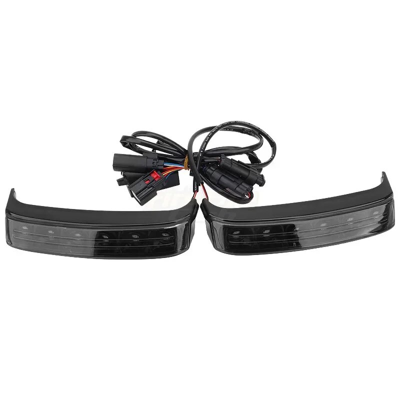 Светодиодные поворотники для Harley Touring, черный, type 4