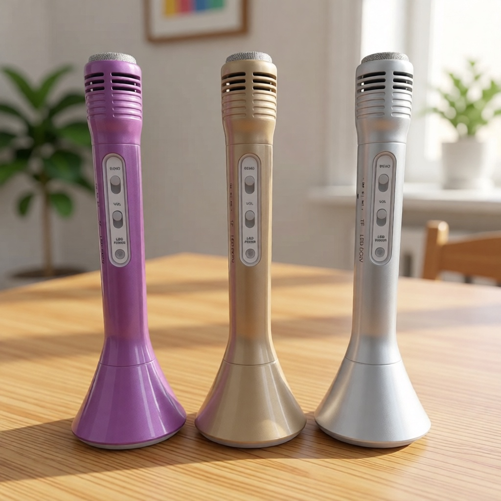 Музыкальный караоке микрофон-колонка USB, Bluetooth, цвет в ассортименте