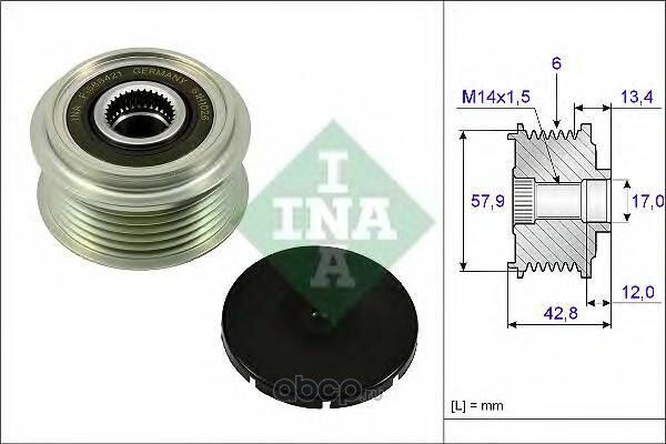 535024010 Шкив генератора TOYOTA/PORSHE 06-