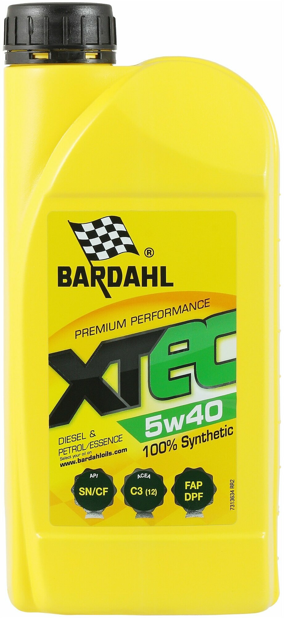 Масло моторное Bardahl XTEC 5W40 синтетическое 1 л 36341