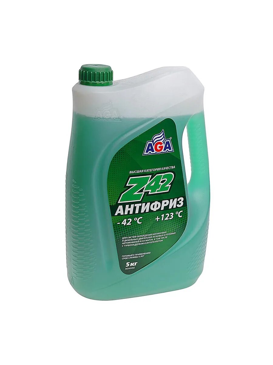 Антифриз зеленый -42C 5л Antifreeze Z42 AGA