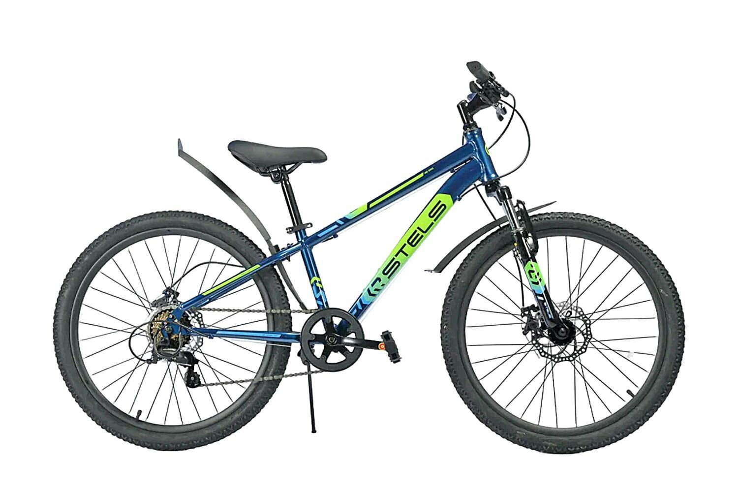 Велосипед 24" стелс "Navigator 400" MD F010 12" синий/салатовый маркированный