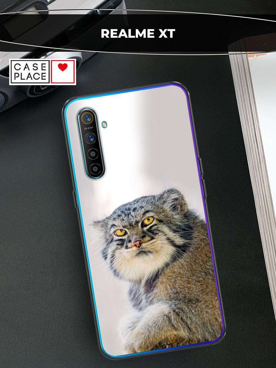 Чехол на Realme XT / Реалми XT с принтом Кот манул 1