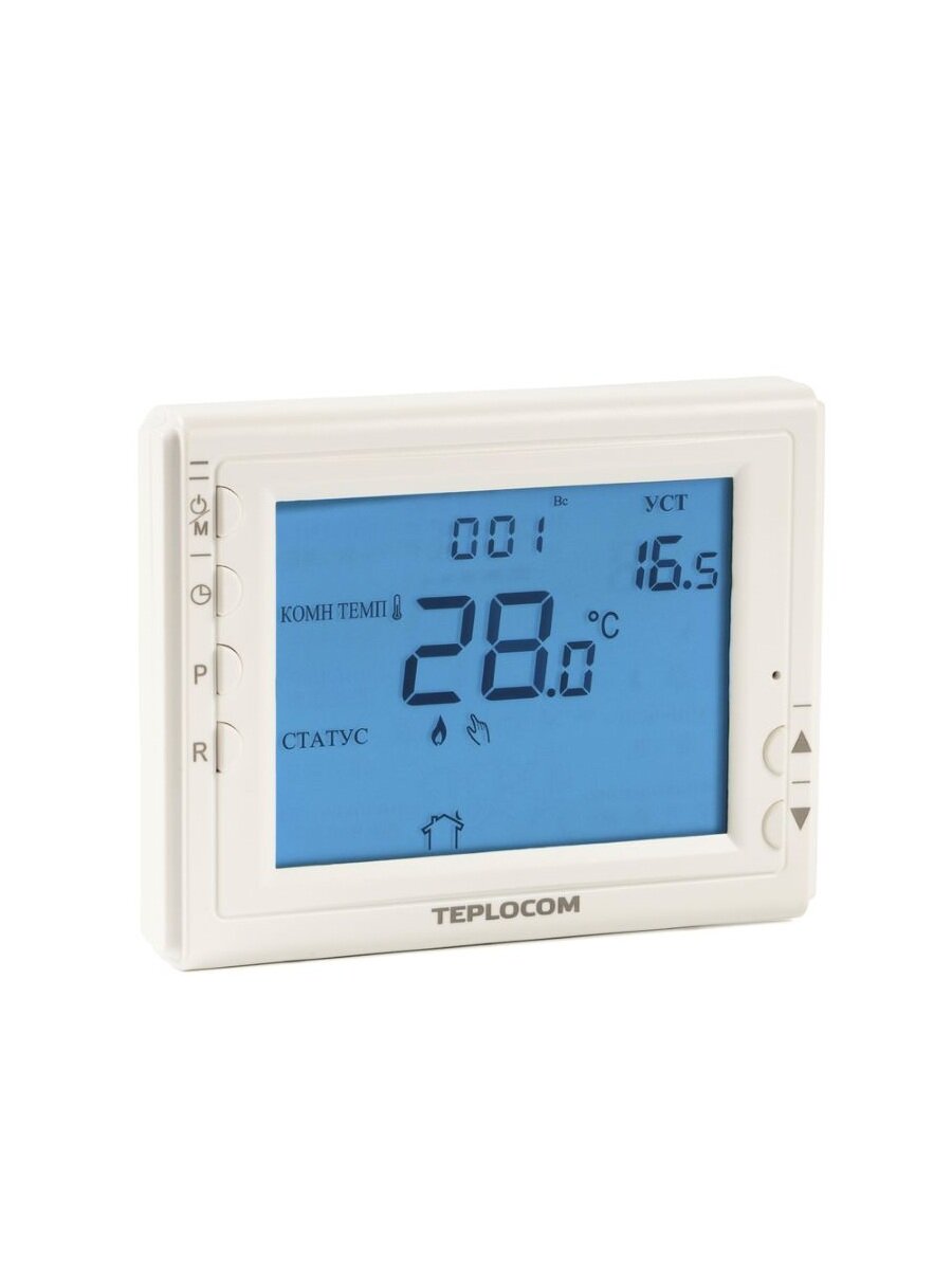 Термостат Бастион TEPLOCOM TS-Prog-2AA/8A проводной программируемый комнатный
