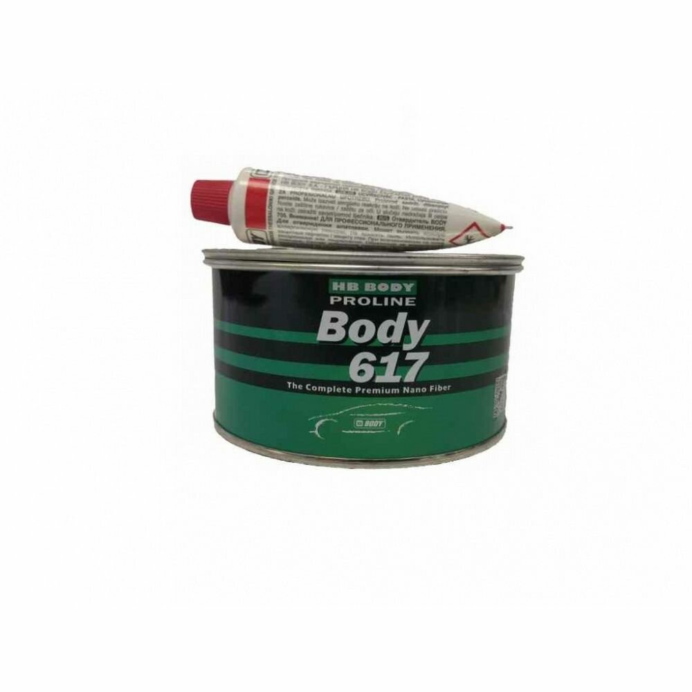 Шпатлевка автомобильная BODY 617 Proline NANO FIBER POLYESTER Filler 1кг BODY 6170600001