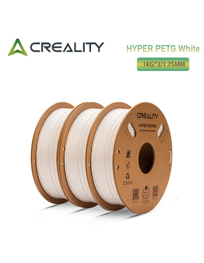 Филамент CREALITY Hyper-PETG 1.75мм 3кг — прочный, точный белое