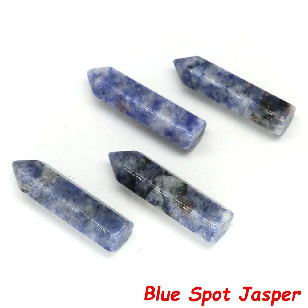 Хрустальная башня из аметиста и розового кварца 10 PCS, Blue Spot Jasper