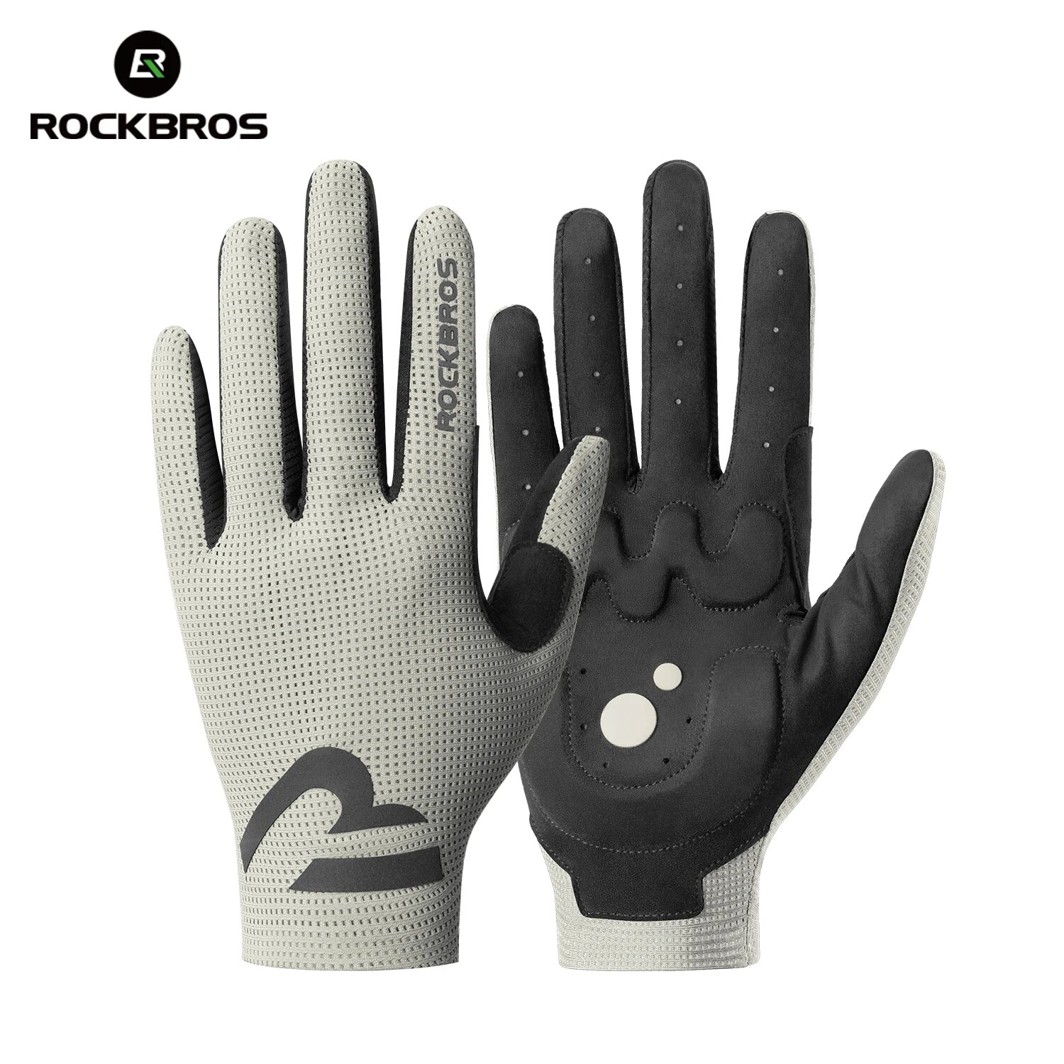 ROCKBROS Велоперчатки полнопальцевые, S407-1GR, M