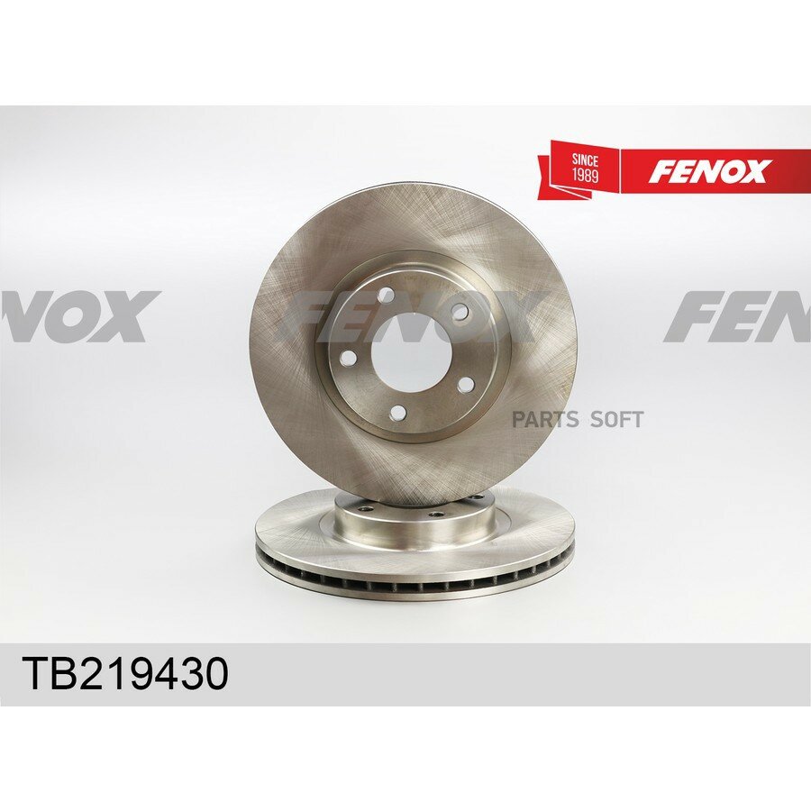 FENOX TB219430 Диск тормозной MAZDA 3 2.0 03-/MAZDA 5 R16/17/18 05- передний вент.